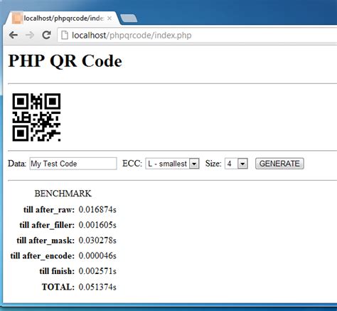 php master generate qr codes in php