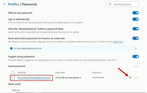 how to view saved passwords in microsoft edge chromium windows 10