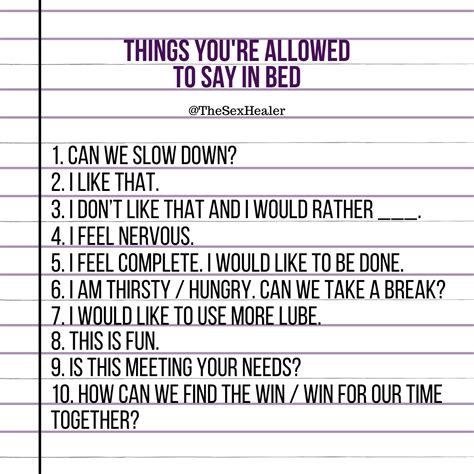 Essential Rules For Couples Sex – 10 Things Allowed To Say During Sex