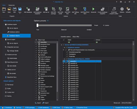 apexsql doc 2019 screen shot tour