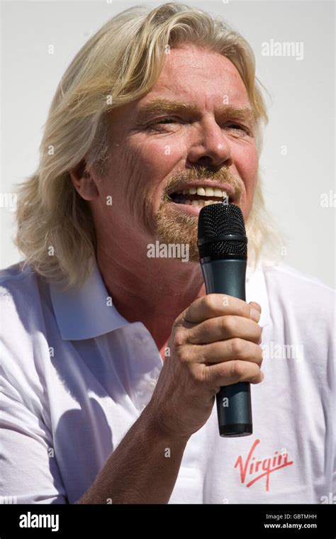 Brawn Gps Main Sponsor Virgins Sir Richard Branson During The