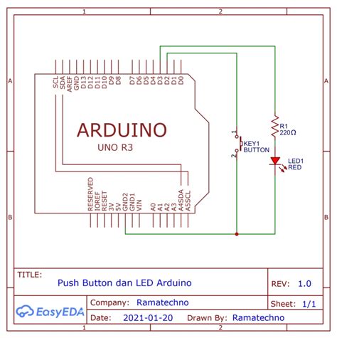 Rangkaian Push Button Arduino