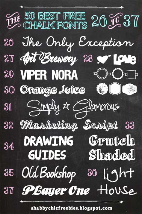 shabby chic freebies free chalk fonts