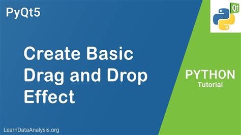 pyqt5 tutorial create basic drag and drop effect code included
