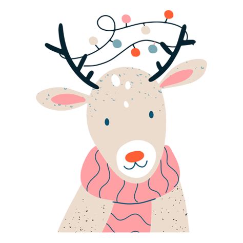 Design Png E Svg De Ilustração Festiva De Rena Fofa Para Camisetas
