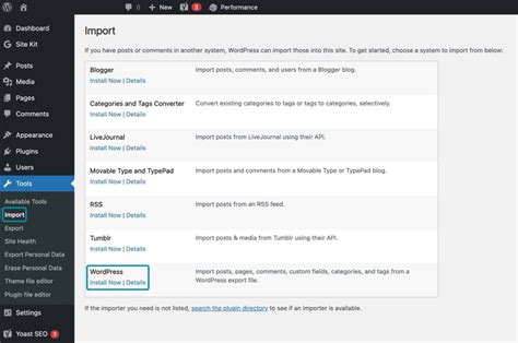 a complete guide to exporting and importing your wordpress website
