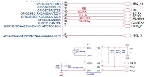 tms320f28035 f28035 communicates with ti bq32002 through i2c interface