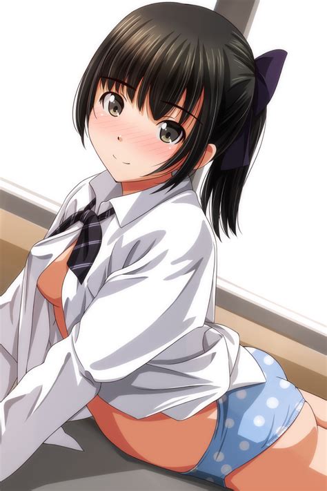 Matsunaga Kouyou Highres 1girl Ass Black Bow Black Bowtie Black