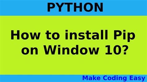 how to install python pip install pip on windows