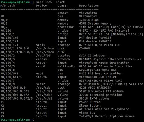 Commands To Get Hardware Info In Linux