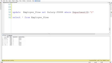 problems with sql views when updating records