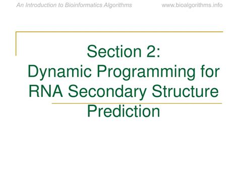 Ppt Rna Secondary Structure Prediction And Analysis Powerpoint