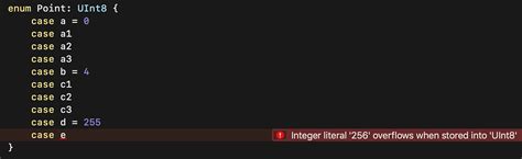 swift — enum uint8 qanda error 1 raw value for enum case is not… by