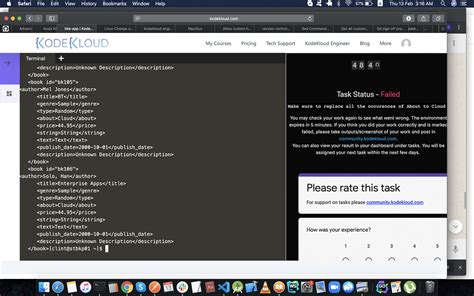 replace all occurence of about with cloud in an xml file kodekloud