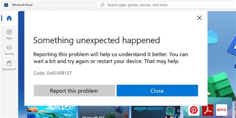 fix microsoft store error code 0x803fb107 on windows pc thewindowsclub