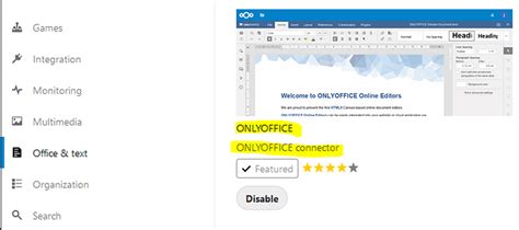 onlyoffice s community edition is installed by default on a new