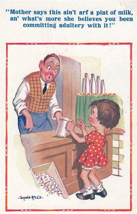 Pint Of Milk Tankard Adultery Comic Humour Postcard Topics Cartoons