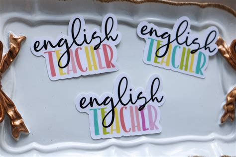 English Teacher Sticker Teacher Appreciation Teacher Etsy
