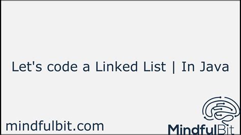 let s code a linked list in java youtube