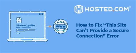 How To Fix This Site Cant Provide A Secure Connection Error