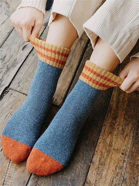 Comfortable Warm Soft Wool Blend Thick Socks Sock Outfits Aesthetic