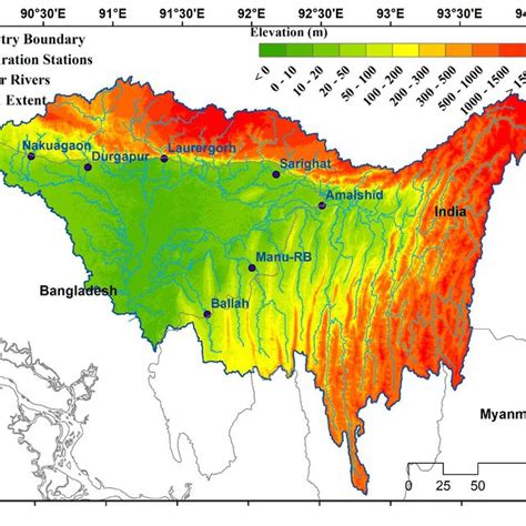 2 Hydrological Model Domain And Calibration Validation Stations