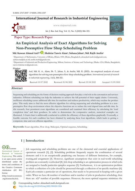 Pdf An Empirical Analysis Of Exact Algorithms For Solving Non