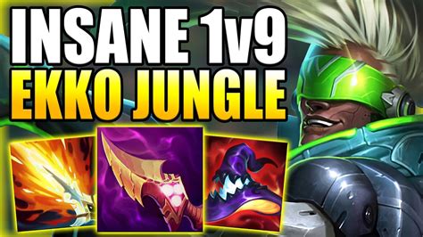 Full Educational Insane 1v9 Carry With Ekko Jungle For Beginners