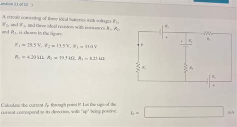 Solved A Circuit Consisting Of Three Ideal Batteries With