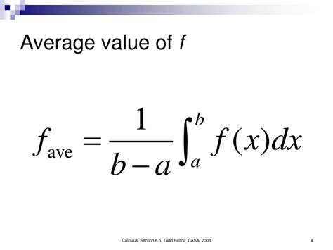 Ppt Section 6 5 Average Value Of A Function Powerpoint Presentation