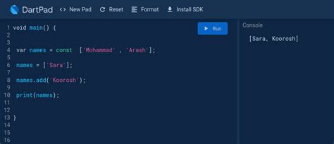 dart const const values flutter challenge