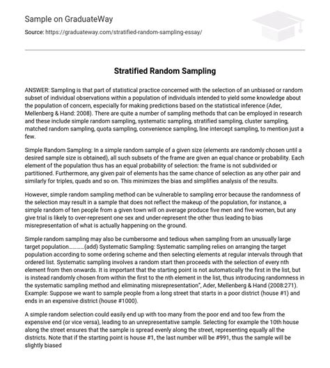 Stratified Random Sampling Overview And Examples Hot Sex Picture