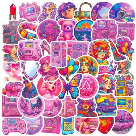 Y2k Series 50 Pcs Waterproof Non Repeating Stickers Pack Shopee Malaysia