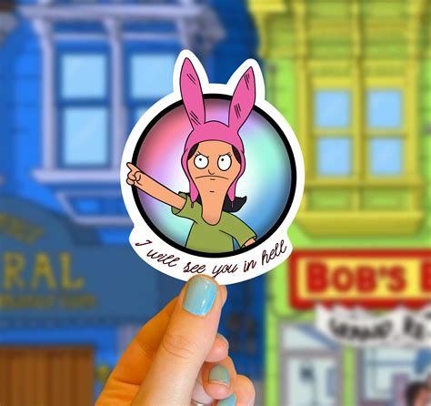 Louise Belcher Bobs Burgers Ill See You In Hell Water Etsy Canada