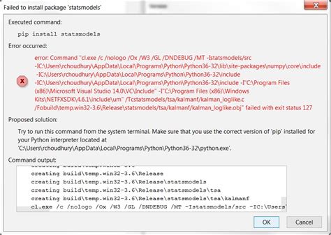 python 3 x error installing statsmodels stack overflow