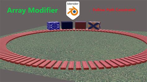 blender beginner tutorial array modifier follow path constraint