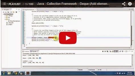 java ee java collection framework deque add element