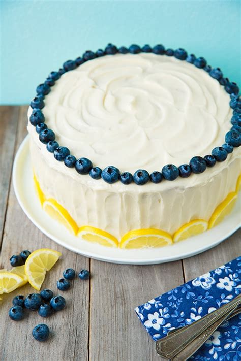 Lemon Blueberry Cake With Cream Cheese Frosting Cooking Classy