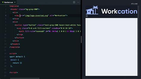 designing with tailwind css building a navbar layout with