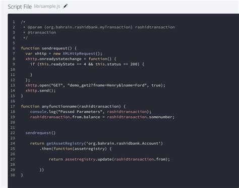 js file of hyperledger composer with web service stack overflow