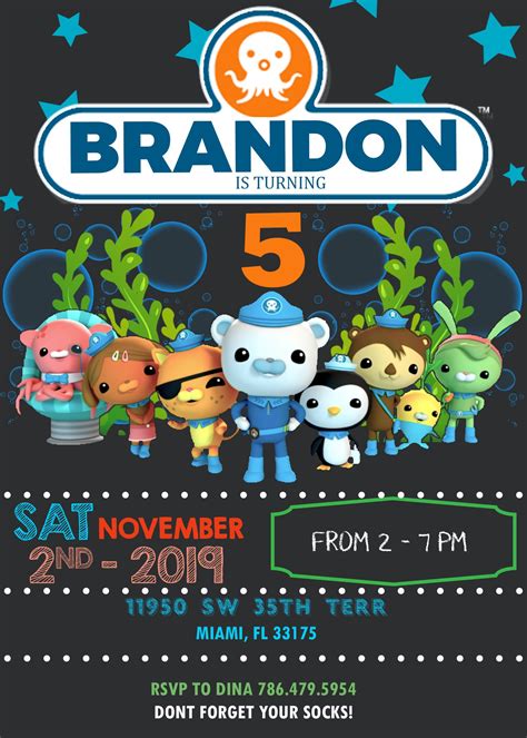Octonauts Pool Party Birthday Invitation Oscarsitosroom Artofit