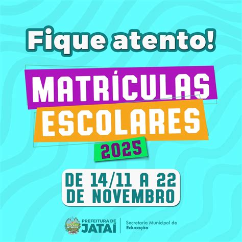 Período De Matrículas Da Rede Municipal De Educação Começa Dia 14 11