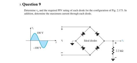 Solved Determine Vo And The Required Piv Rating Of Each