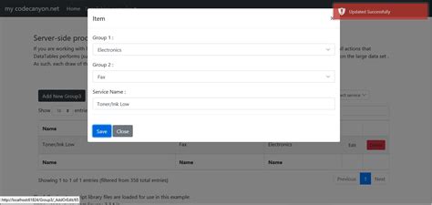 jquery datatables server side processing in asp core 5