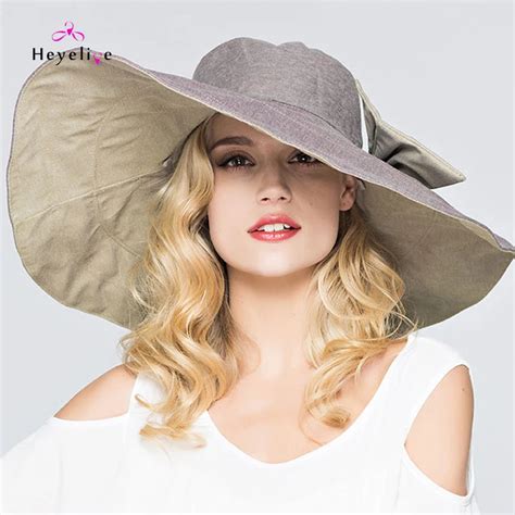 Fashion Womens Hat Summer Beach Big Brim Hats High Quality Anti Uv