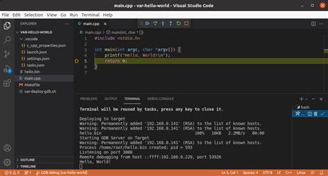 yocto programming with vscode variscite wiki