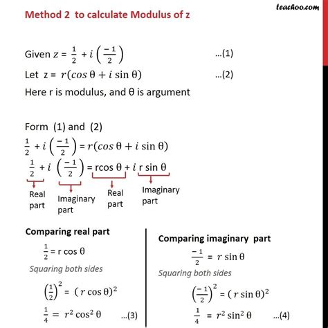 Example 13 Find Modulus Argument Of 1 I 1 I Examples
