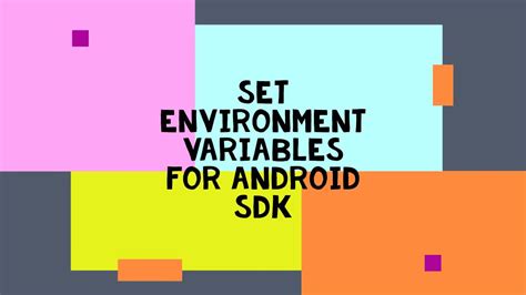 how to set android home and environment variable for