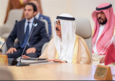 كونا ممثل سمو أمير البلاد سمو ولي العهد يلقي كلمة دولة الكويت في قمة