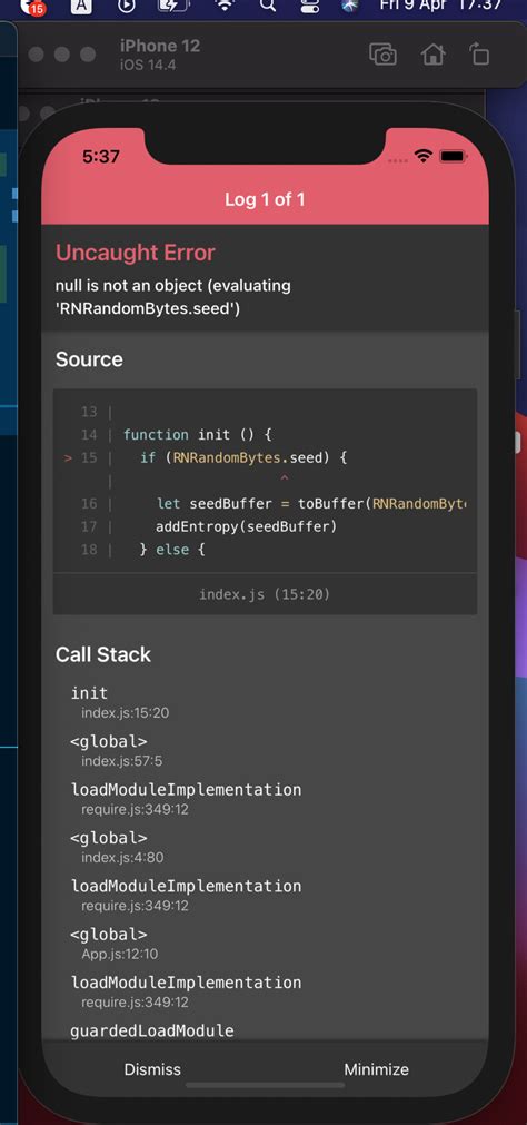 reactjs typeerror null is not an object evaluating rnrandombytes